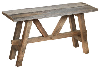 Reclaimed Wood Rustic Bench - Rustic - Accent And Storage Benches - by ...
