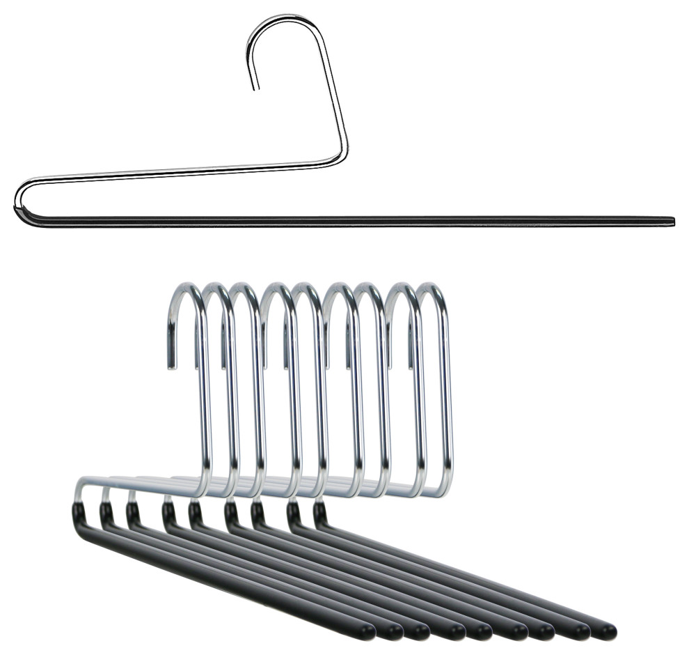 Reverse HookTrouser Hangers, Double Rod, Set of 10 - Contemporary ...