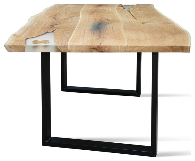 BANUR-100 Solid Wood Dining Table - Rustic - Dining Tables - by MAXIMAHOUSE | Houzz
