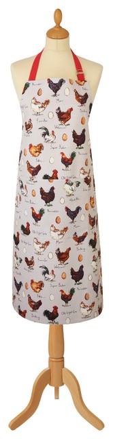Madeleine Floyd Chicken and Egg Cotton Apron - Farmhouse - Aprons - by ...