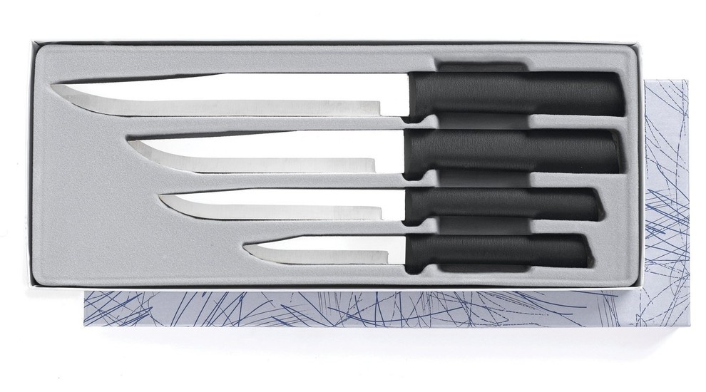 Rada Cutlery Knives 4-Piece Set, Black Stainless Steel Resin Handle ...