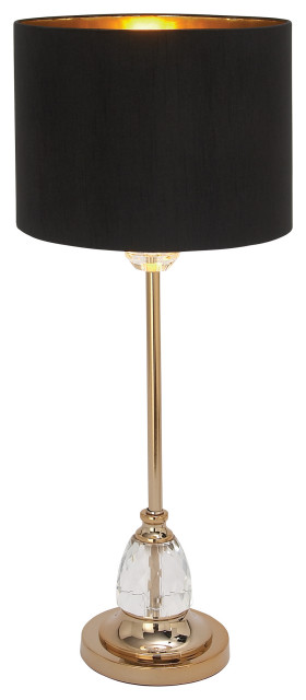 Urban Designs Lynette Crystal and Brass Buffet Console Table Lamp ...