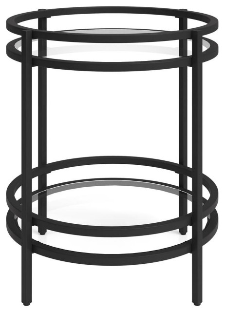 Robillard 20'' Wide Round Side Table in Blackened Bronze - Contemporary ...