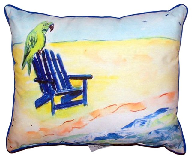Parrot & Chair Small Indoor/Outdoor Pillow 11x14 - Set of Two, 11 ...