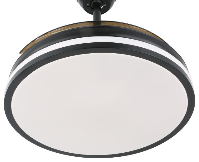 36W Reversible Ceiling Fan with Retractable Blades and Remote Control ...