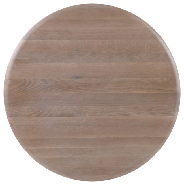 42 Inch Round Dining Table White Oak Natural Scandinavian ...
