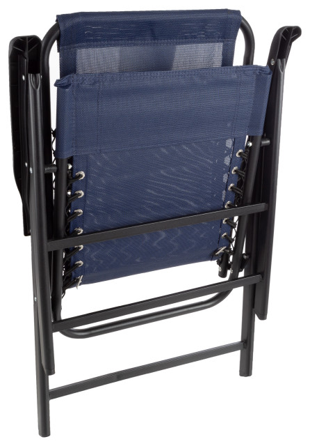 Set of 2 Folding Camping Lawn Chairs Bungee Suspension Portable Lounge ...