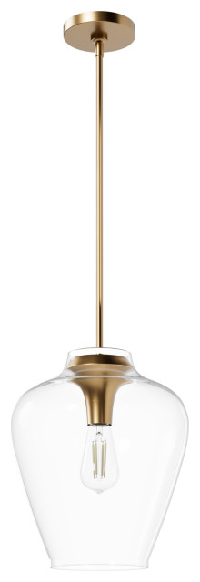 Hunter Vidria Alturas Gold 1 Light Pendant Ceiling Light Fixture, Small ...