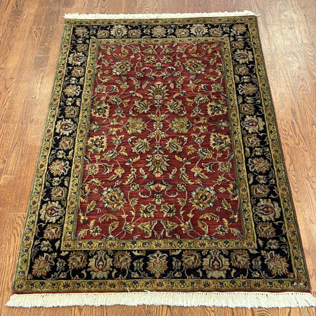 Kaoud Rugs 4X6 Rectangle Dark Rose Ant. Keshan Area Rug - Traditional ...