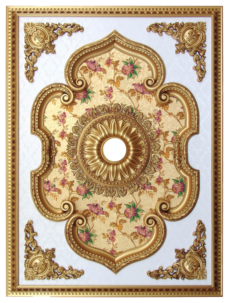 Artistry Lighting, Rectangle 63" x 47" Gold Ceiling Medallion (ART1216 ...