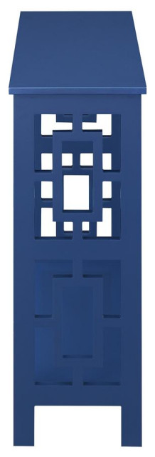 Town Square Console Table with Shelf, Cobalt Blue - Contemporary ...