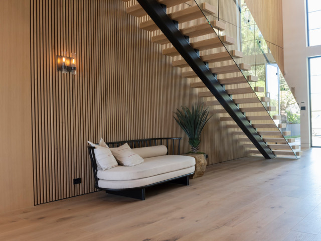 Stunning Staircase, Accent Wall and Flooring - Modern - Staircase - Los ...