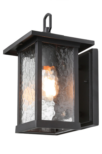 LNC 1-Light Outdoor Wall Sconces Textured Glass Transitional Light ...