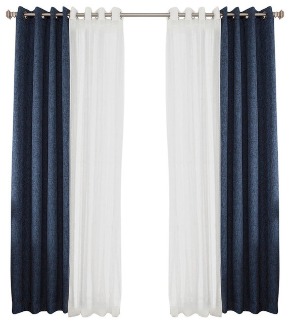 Muji Sheer and Heathered Linen Look Blackout Mix and Match ...