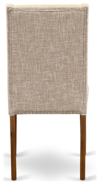 Parson Chair With Blacked Leg and Blue Color Fabric Color, Set of 2 ...