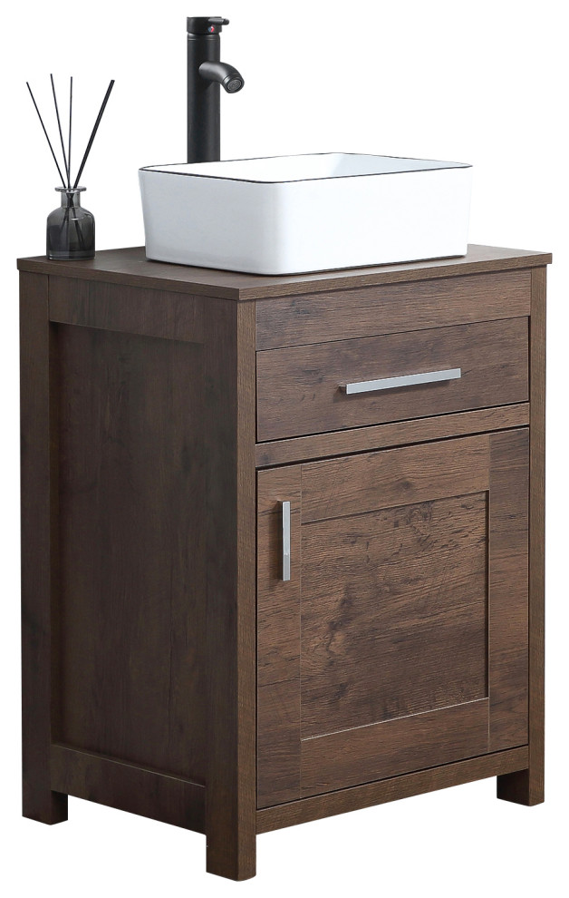 24" Small Bathroom Vanity With Sink - Transitional - Bathroom Vanities ...
