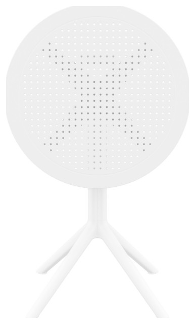 Sky Round Folding Table 24 inch White - Contemporary - Outdoor Dining ...