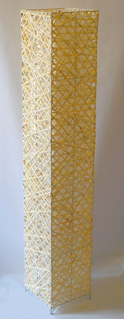 Handmade Modern Bamboo Rectangle Floor Lamp - Contemporary - Floor ...