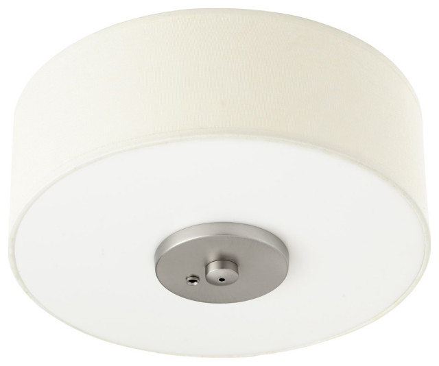 Quorum 3-Light Drum LED Light Kit Satin Nickel - Transitional - Ceiling ...