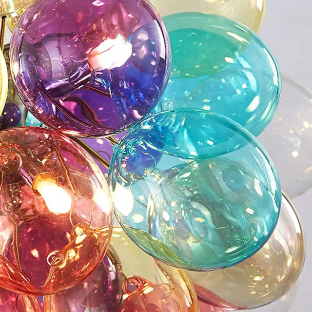 Lilly Glass Bubble Chandelier Lighting, Medium - Industrial ...