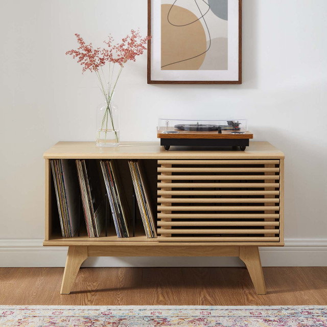 Render Vinyl Record Display Stand - Midcentury - Media Cabinets - by ...