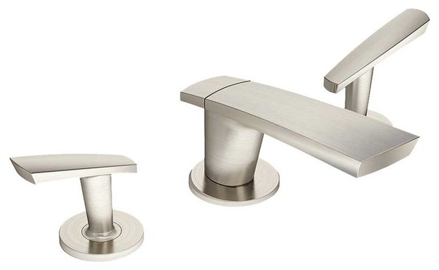 Symmons Naru Two-Handle Widespread Deck-Mount Bathroom Faucet with Pop ...