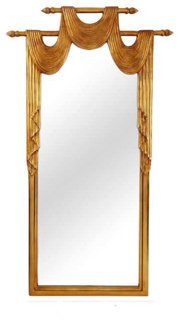 Infinity Gold Curtain Frame Accent Mirror - Traditional - Wall Mirrors ...