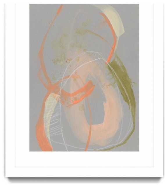 Giant Art 24x32 Pastel Loops I Matted and Framed in White ...