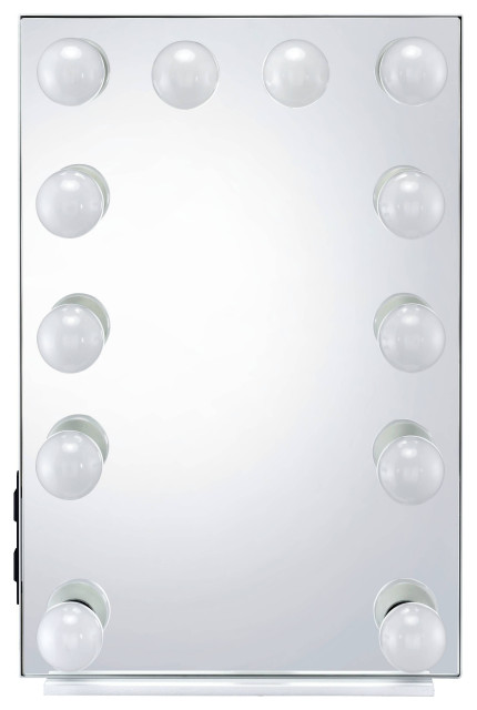 ACME Asa Accent Mirror, White Finish - Contemporary - Makeup Mirrors ...
