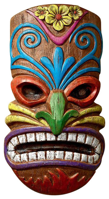 Hoaloha, God of The Hawaiian Isle Tiki Wall Plaque - Tropical - Wall ...