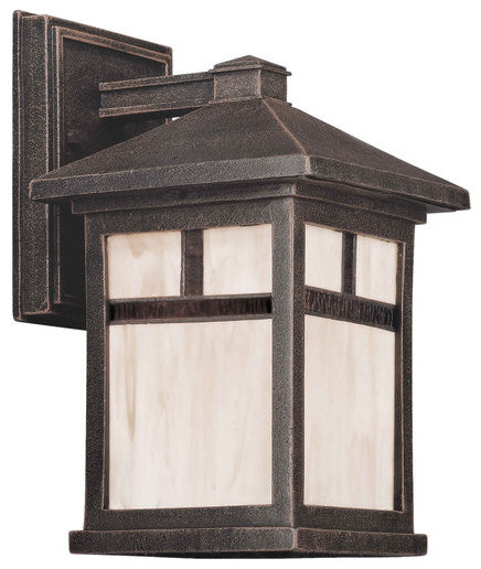 Signature 1 Light Outdoor Wall Light, Painted Rust - Craftsman ...