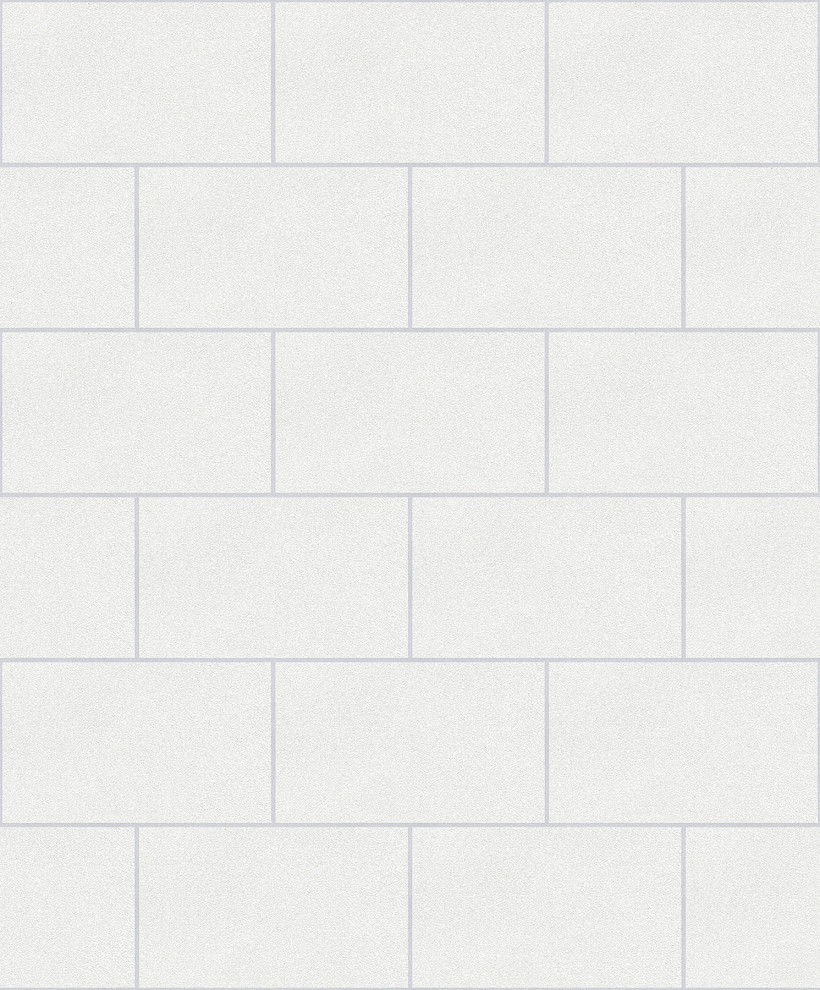 Joan White Tile Wallpaper, Sample - Contemporary - Wallpaper - by ...