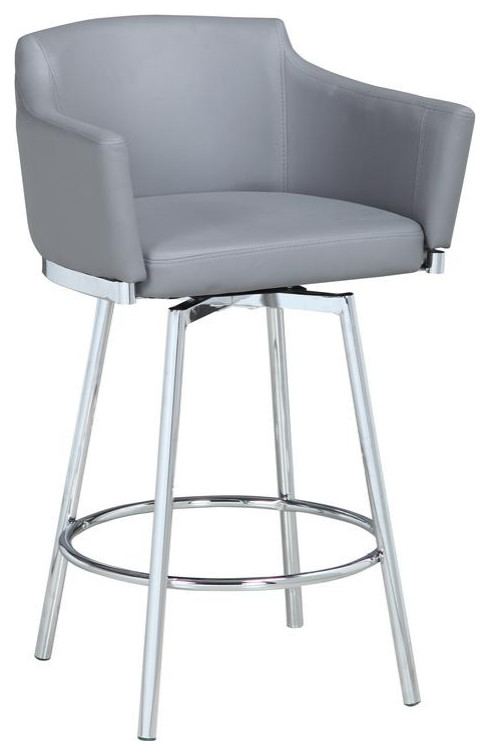 Club Counter Stool W/ Memory Swivel, Gray - Contemporary - Bar Stools ...