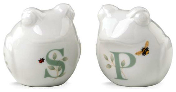 Lenox Butterfly Meadow Figural Frog 2.5 Inch Salt and Pepper Shaker Set ...
