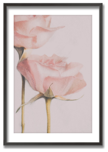 Two Roses Framed Print Wall Art by Delphine Devos, 32"x48 ...