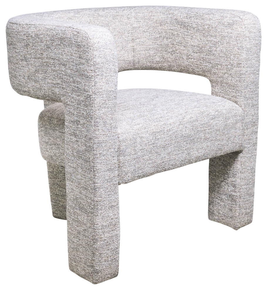 Round Back Chair - Beige, 27x23x29 inches - Transitional - Armchairs ...