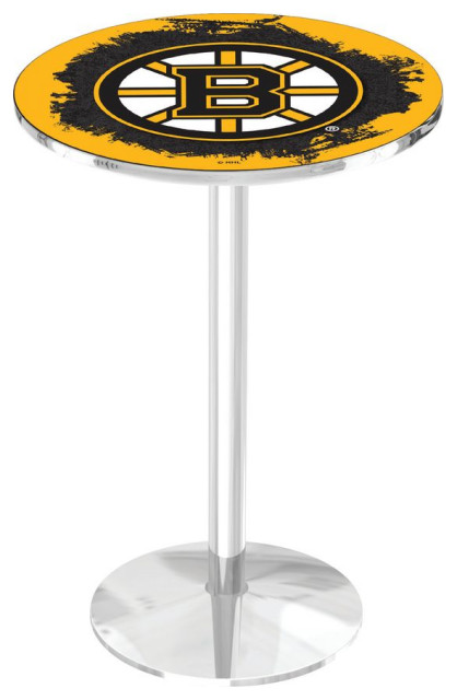 Holland L214 Boston Bruins 42x28" Pub Table - Chrome - Contemporary ...