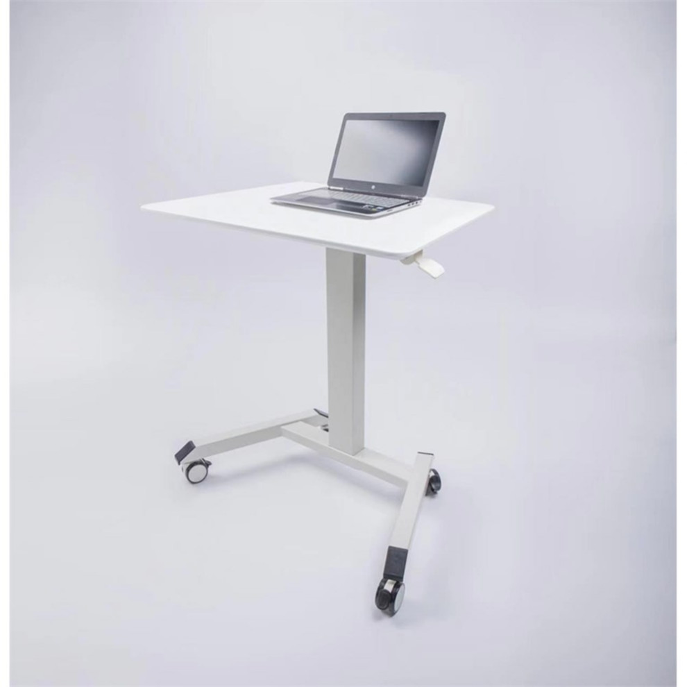 Adjustable Height Standing Office Small Desk In White Color ...