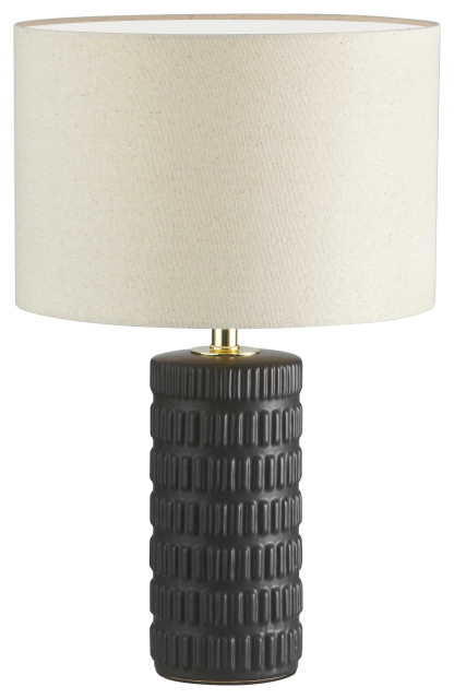 FTY-181T-MB-BG 1 Light Incandescent Table Lamp Matte Black with Black ...