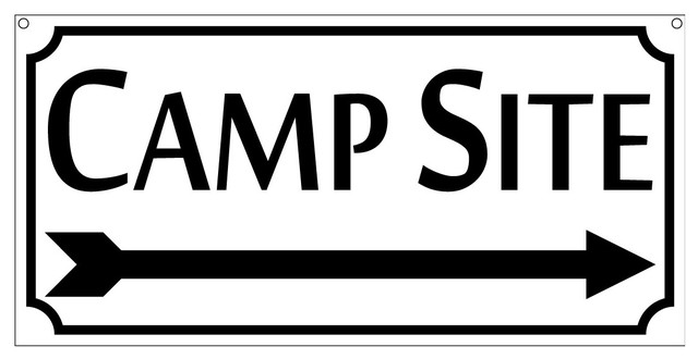 Camp Site With Right Arrow, Aluminum Recreational Park Club Bar Sign, 6 ...