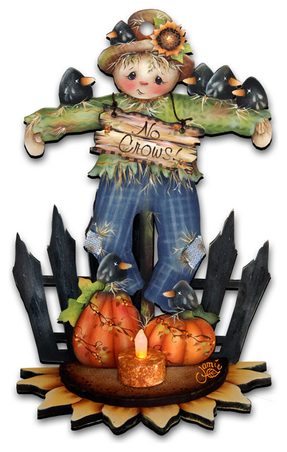 No Crows Scarecrow Ornament - Traditional - Christmas Ornaments - by G ...