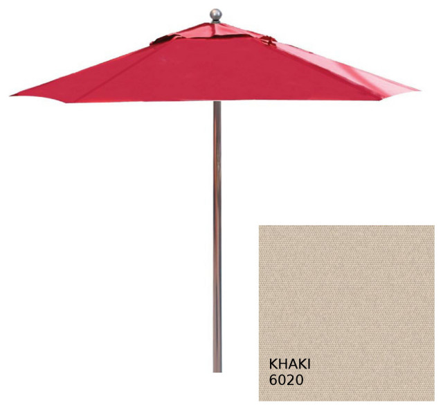 South Beach 6 Rib .750 11' Hexagon Market Umbrella, Khaki ...