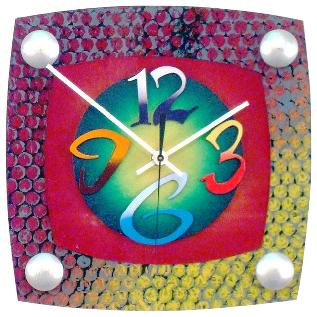 TV Dots Wall Clock - Contemporary - Wall Clocks - by david scherer | Houzz