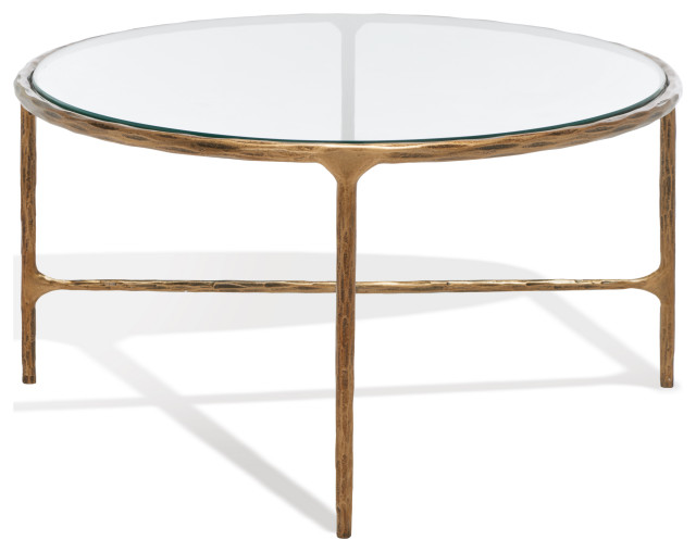 Safavieh Couture Jessa Oval Metal Coffee Table Na Contemporary Coffee Tables By