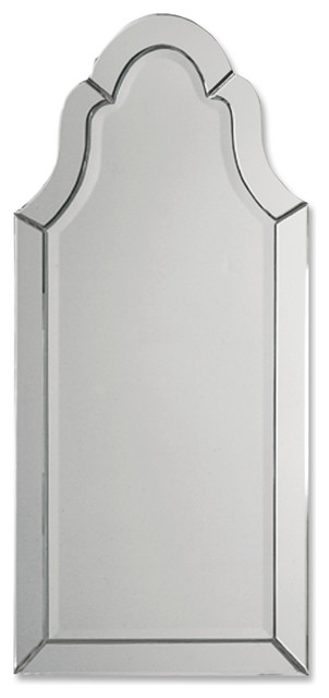 Uttermost Hovan Frameless Arched Mirror - Mediterranean - Wall Mirrors ...