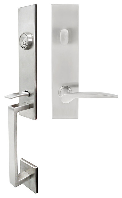 Toronto Lever, Tubular Entry Handleset, Left Hand , Satin Stainless ...