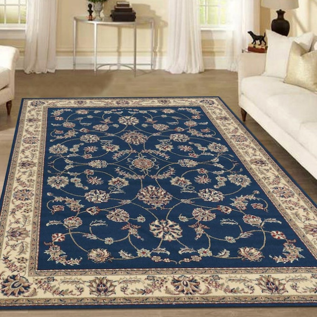 Radici 1596/1352/Navy Como 7'9x11' Indoor Rectangular Area Rug, 7'9x11 ...