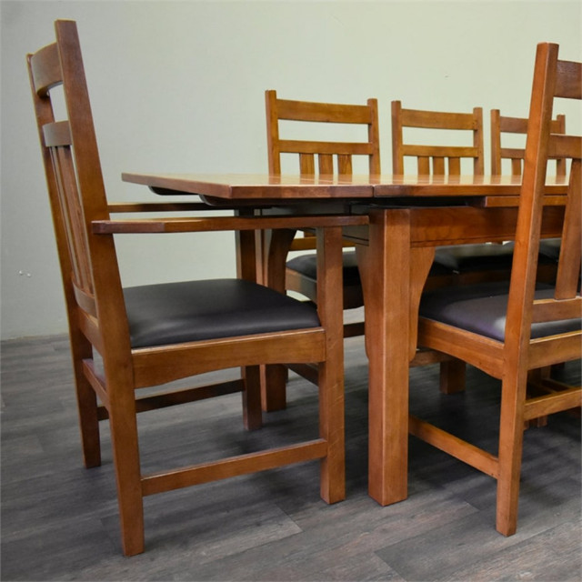 Crafters and Weavers Arts and Crafts Solid Wood Stow Table Set in Light ...
