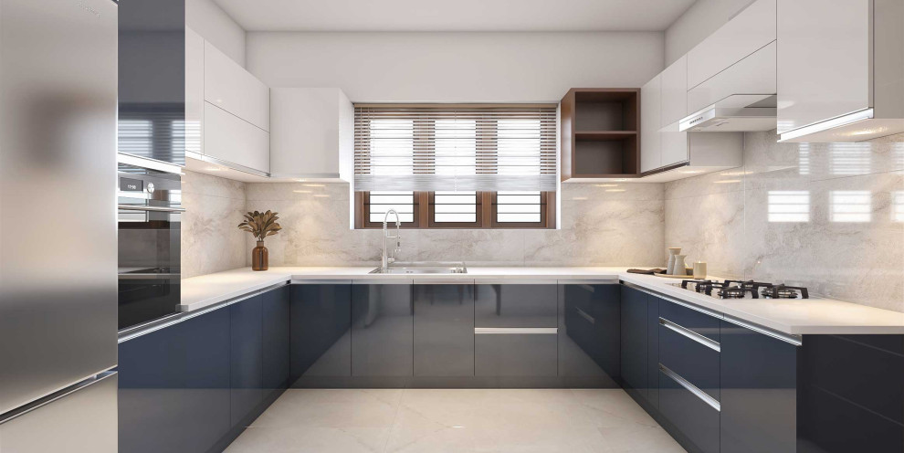 Beautiful Acrylic Modular Kitchen Design by our team - Contemporary ...