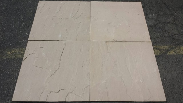 Peach Blossom Sandstone Tiles, Natural Cleft Face, Gauged Back Finish ...